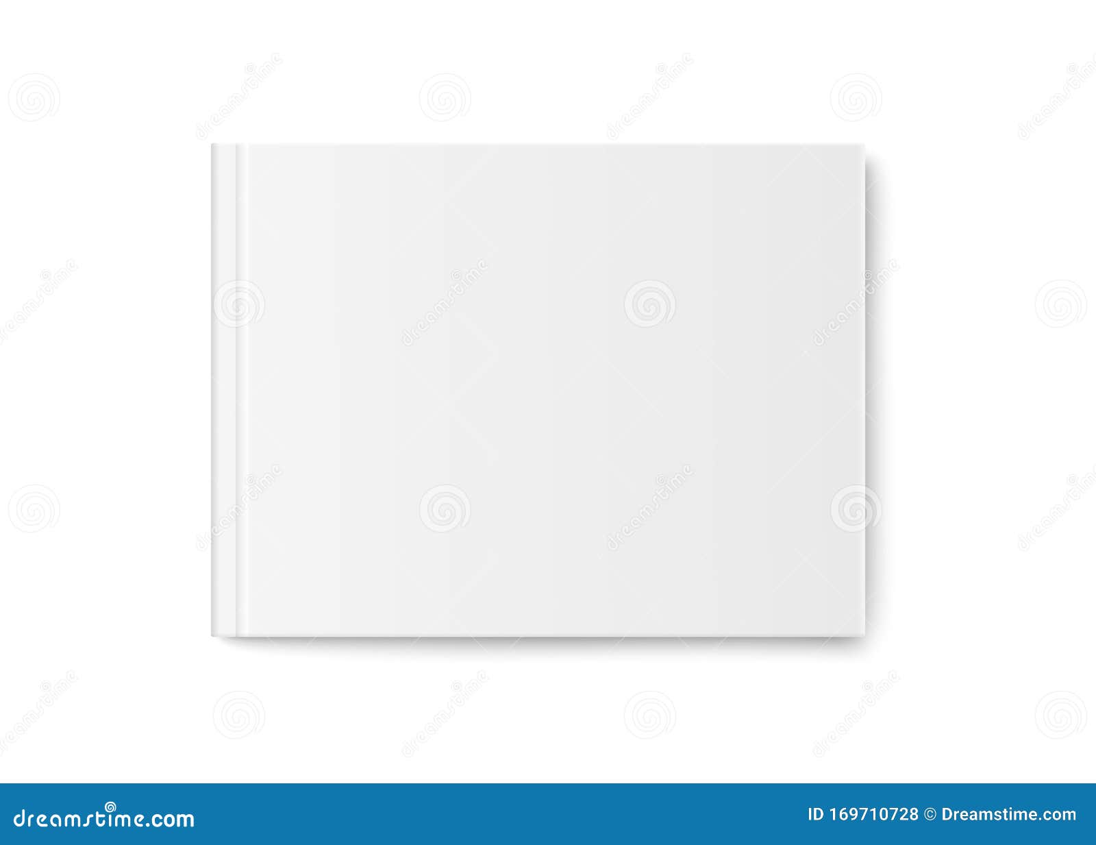 Rectangular Book Cover Mockup Isolated on White Background, Top View ...