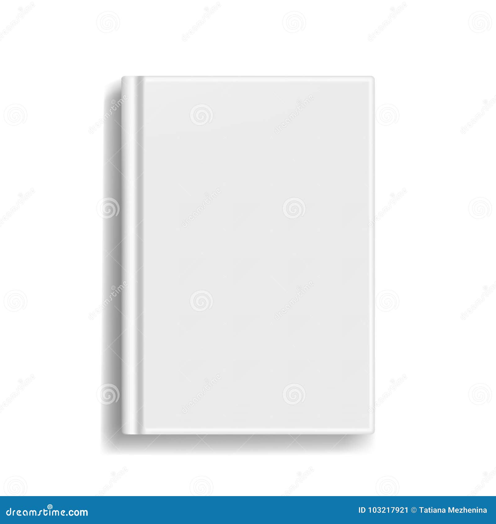Rectangular Book or Photobook Cover Mockup Stock Illustration ...