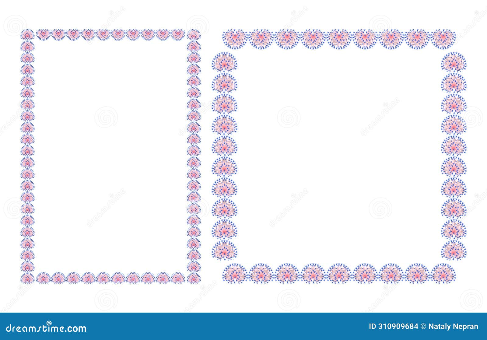Rectangular Border Frame Template with Flourish Decoration. Onion ...