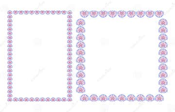 Rectangular Border Frame Template with Flourish Decoration. Onion ...