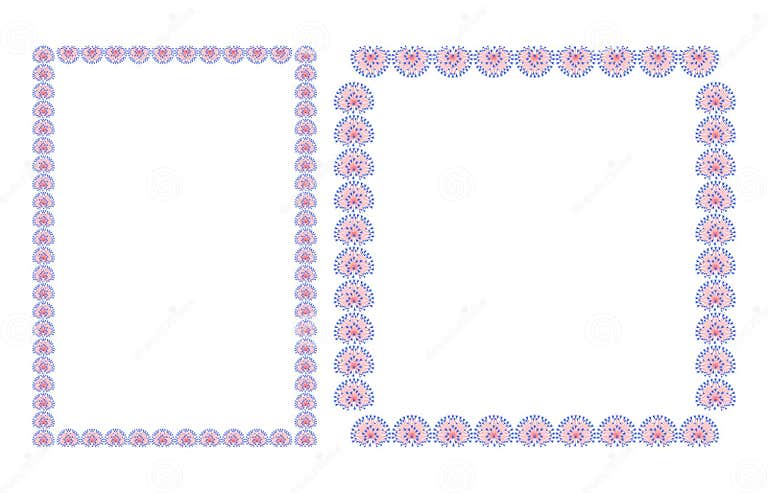Rectangular Border Frame Template with Flourish Decoration. Onion ...