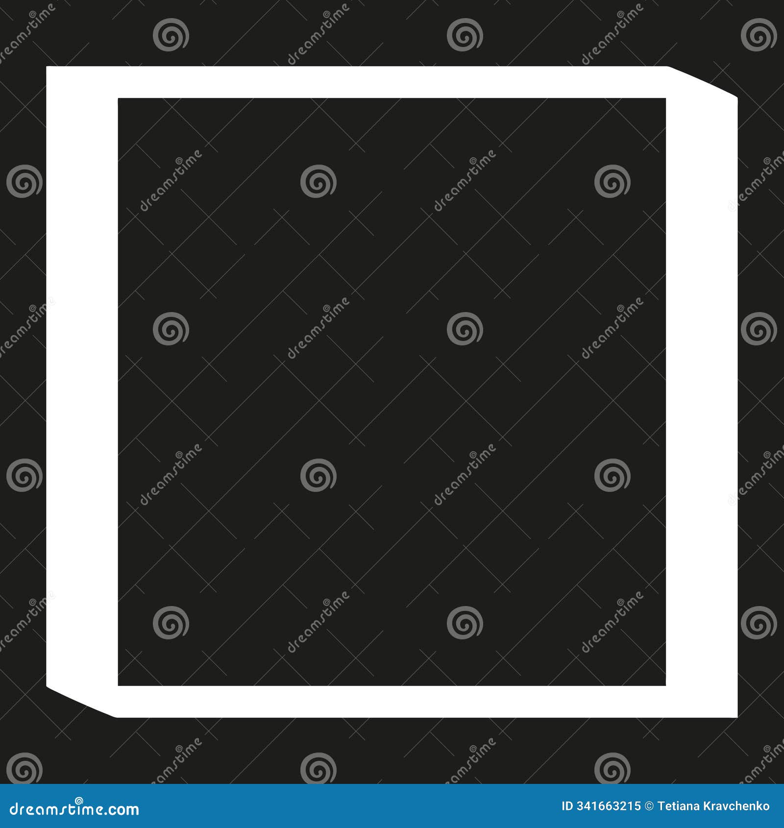 Rectangular Border Icon. Frame Shape. Black Outline Square Design ...