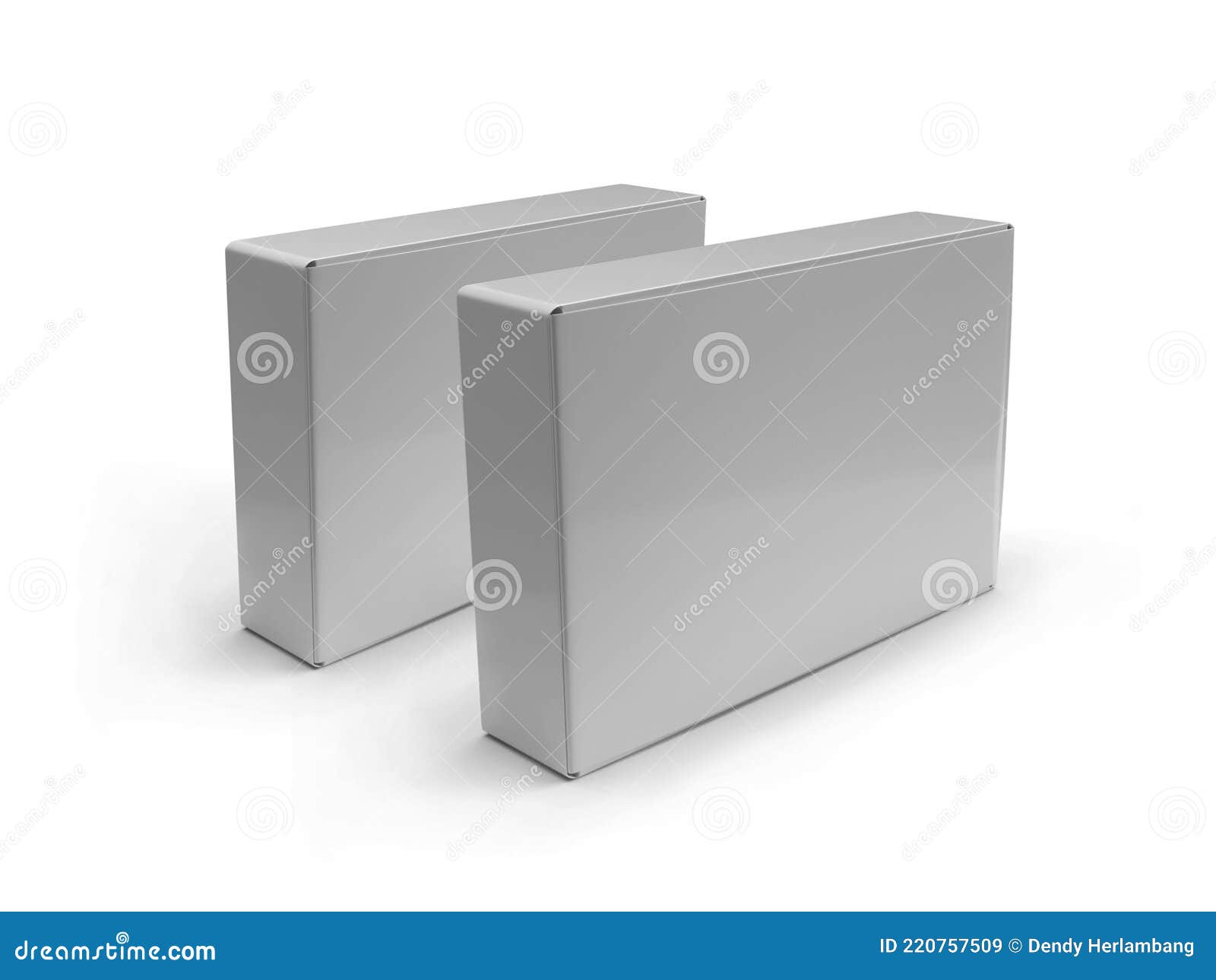 Rectangular Box Packaging 3D Illustration Mockup Scene Stock ...