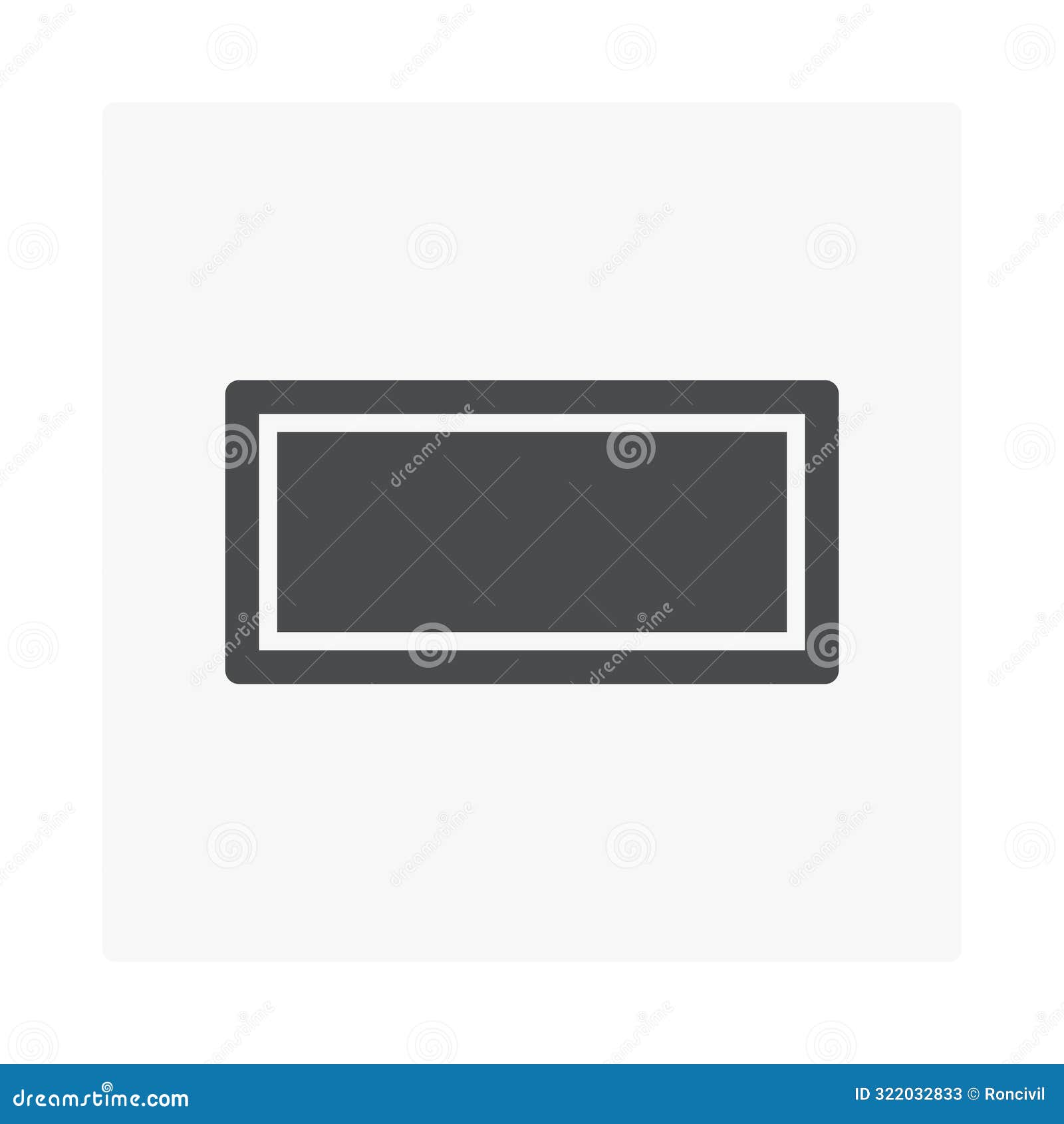 Rectangular Box Straight Duct Vector Icon, Black Silhouette Stock ...
