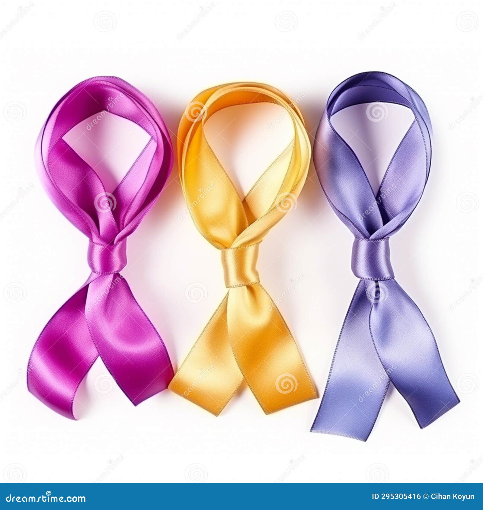Rectangular Breast Cancer Awareness Ribbon on White Background Stock ...
