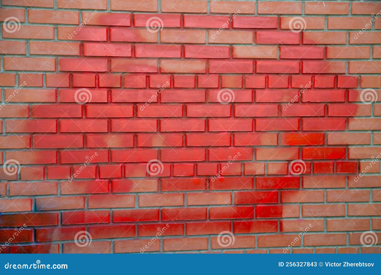Rectangular Brick Wall Background with an Arbitrary Shape Pattern on a ...