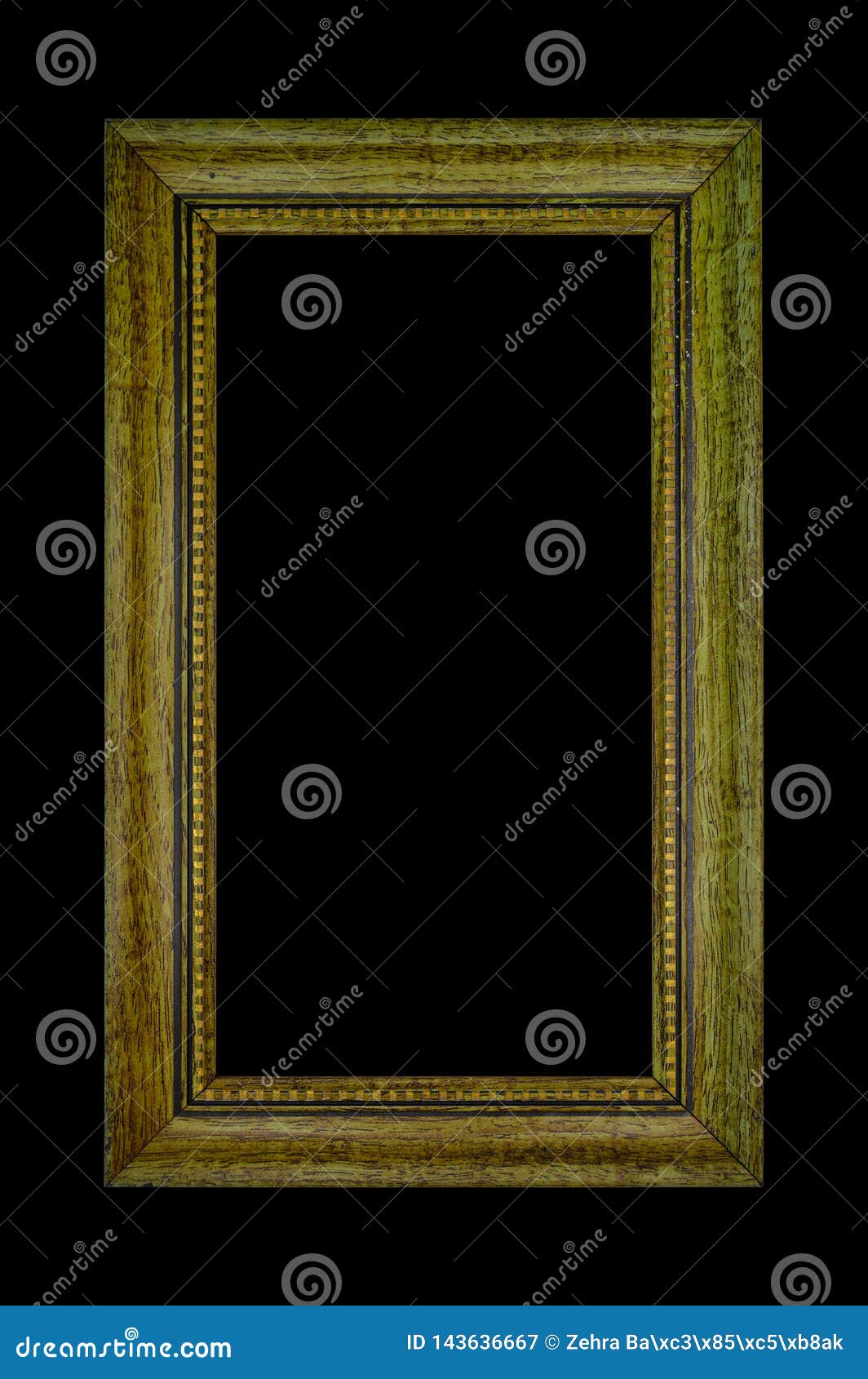 Rectangular and Brown Hollow Wood Frame Stock Image - Image of brown ...