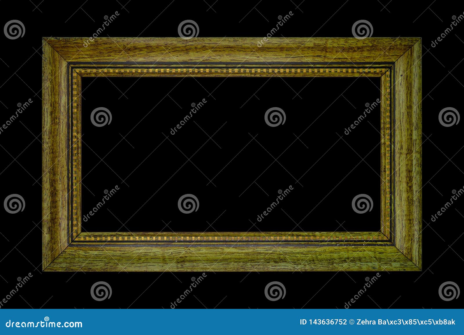 Rectangular and Brown Hollow Wood Frame Stock Photo - Image of design ...