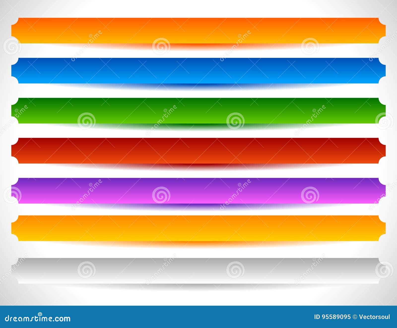 Rectangular Buttons in Several Colors. Button Tag, Label Shapes Stock ...