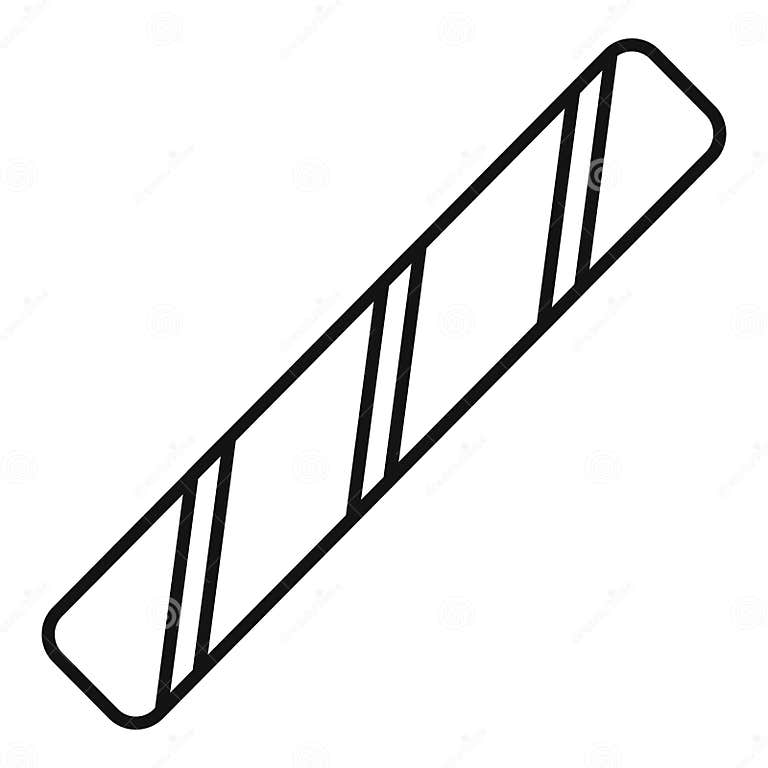 Rectangular Candy Bar Wrapped in Foil with Diagonal Lines Icon Stock ...