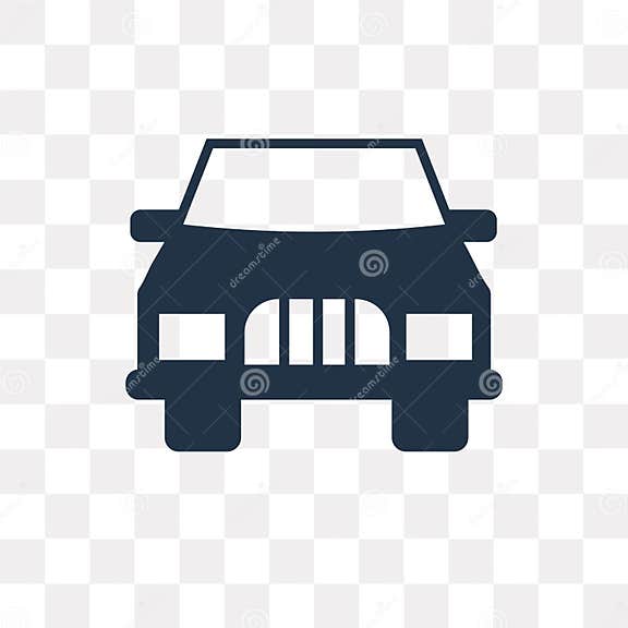 Rectangular Car Front Vector Icon Isolated on Transparent Background ...