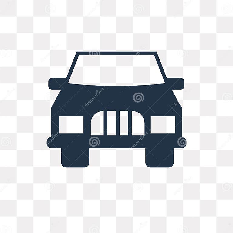 Rectangular Car Front Vector Icon Isolated on Transparent Background ...