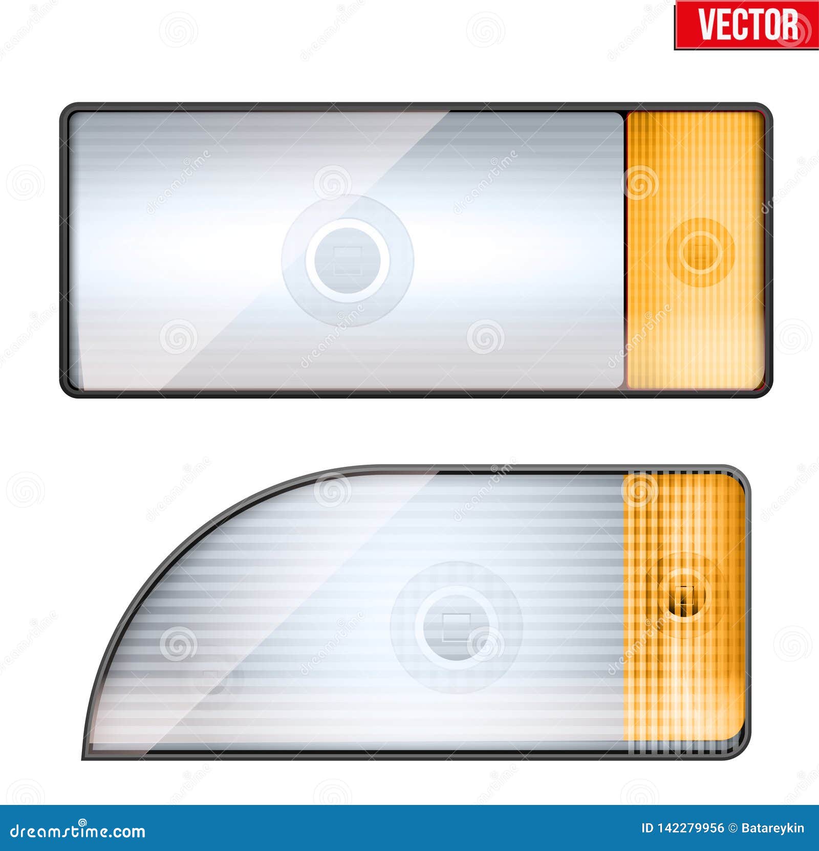 Rectangular car headlight stock vector. Illustration of engine - 142279956