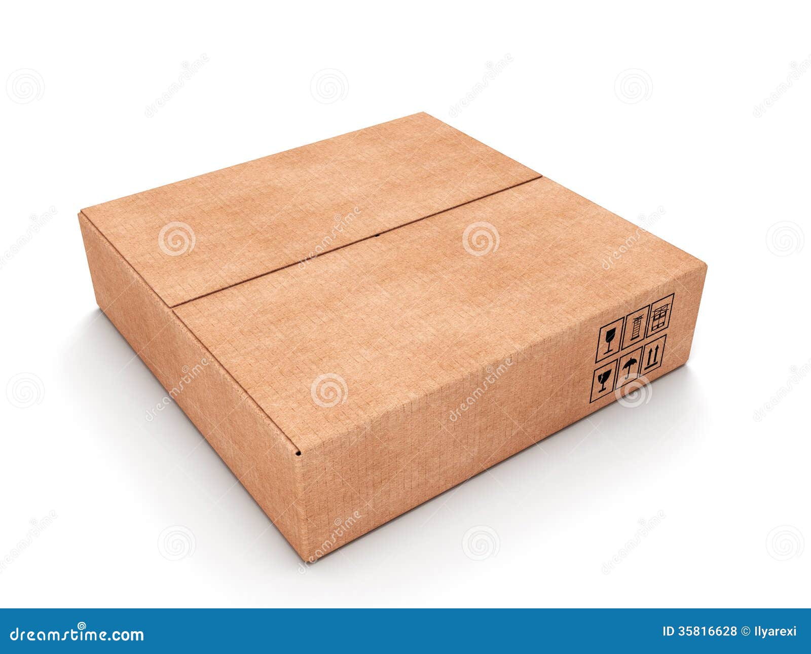 Rectangular Cardboard Box Royalty Free Stock Photos - Image: 35816628