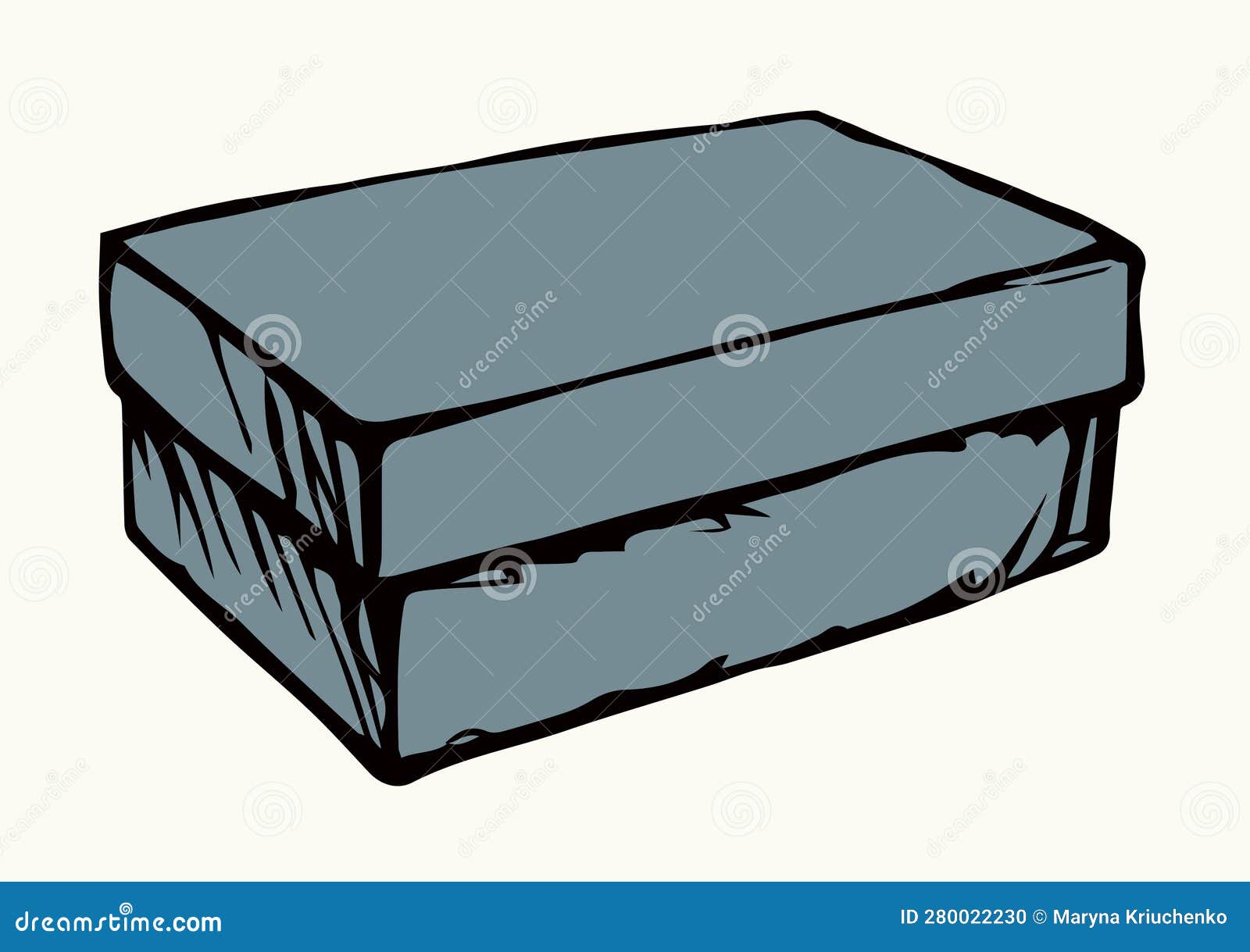 Rectangular Carton Packaging. Vector Drawing Stock Vector ...