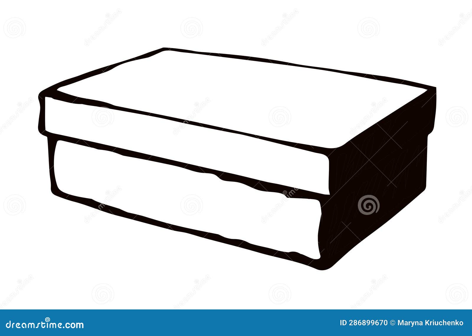 Rectangular Carton Packaging. Vector Drawing Stock Photo ...