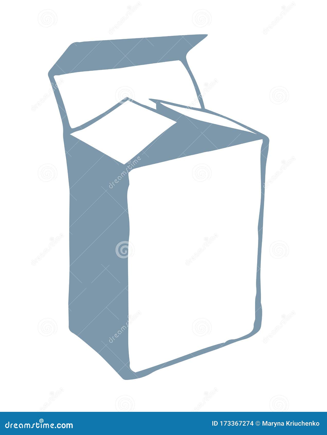 Rectangular Carton Packaging. Vector Drawing Stock Vector ...