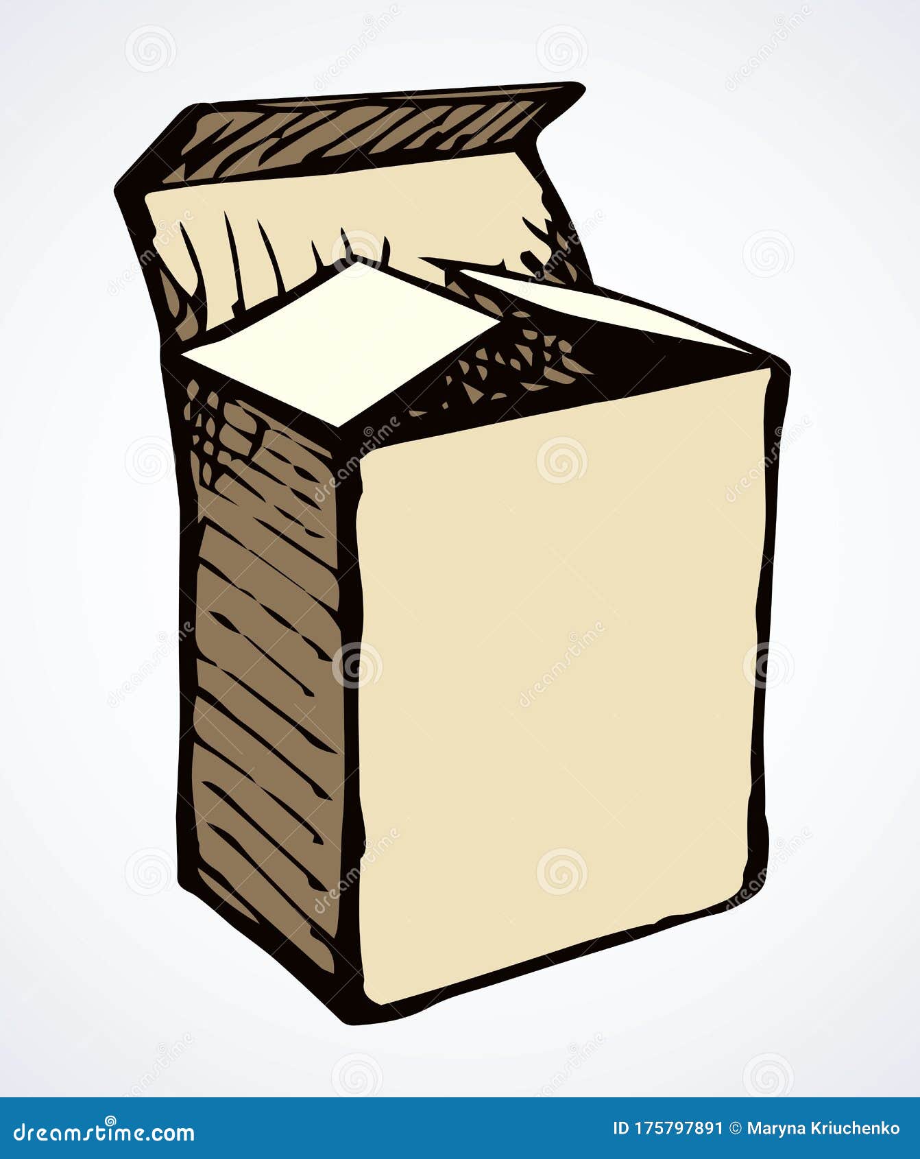 Rectangular Carton Packaging. Vector Drawing Stock Vector ...