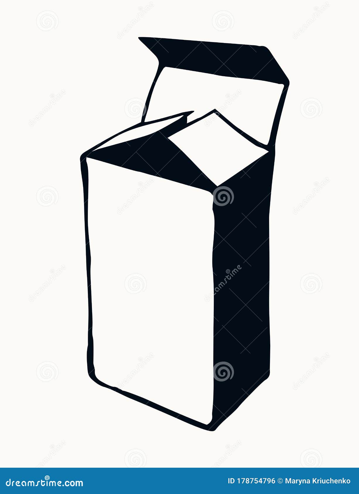 Rectangular Carton Packaging. Vector Drawing Stock Vector ...