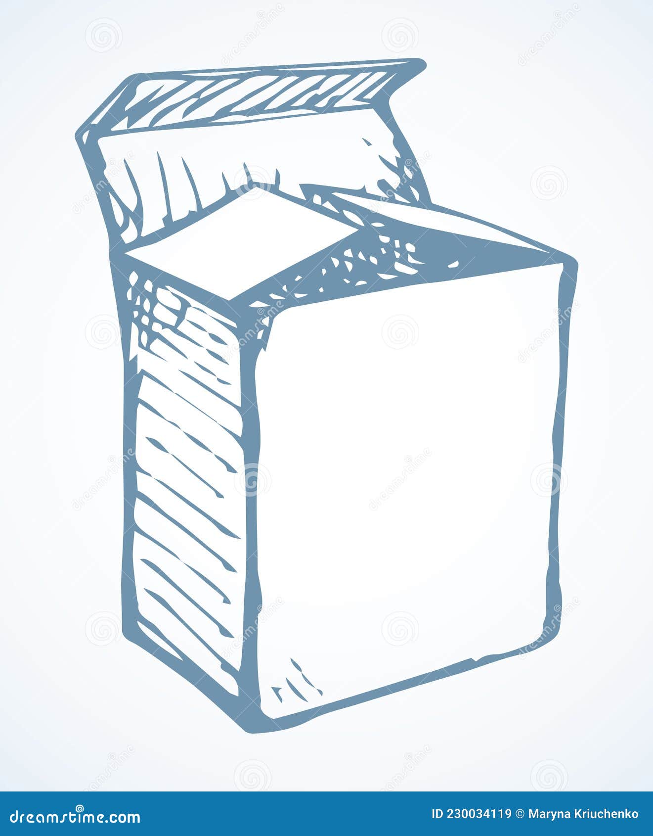 Rectangular Carton Packaging. Vector Drawing Stock Vector ...