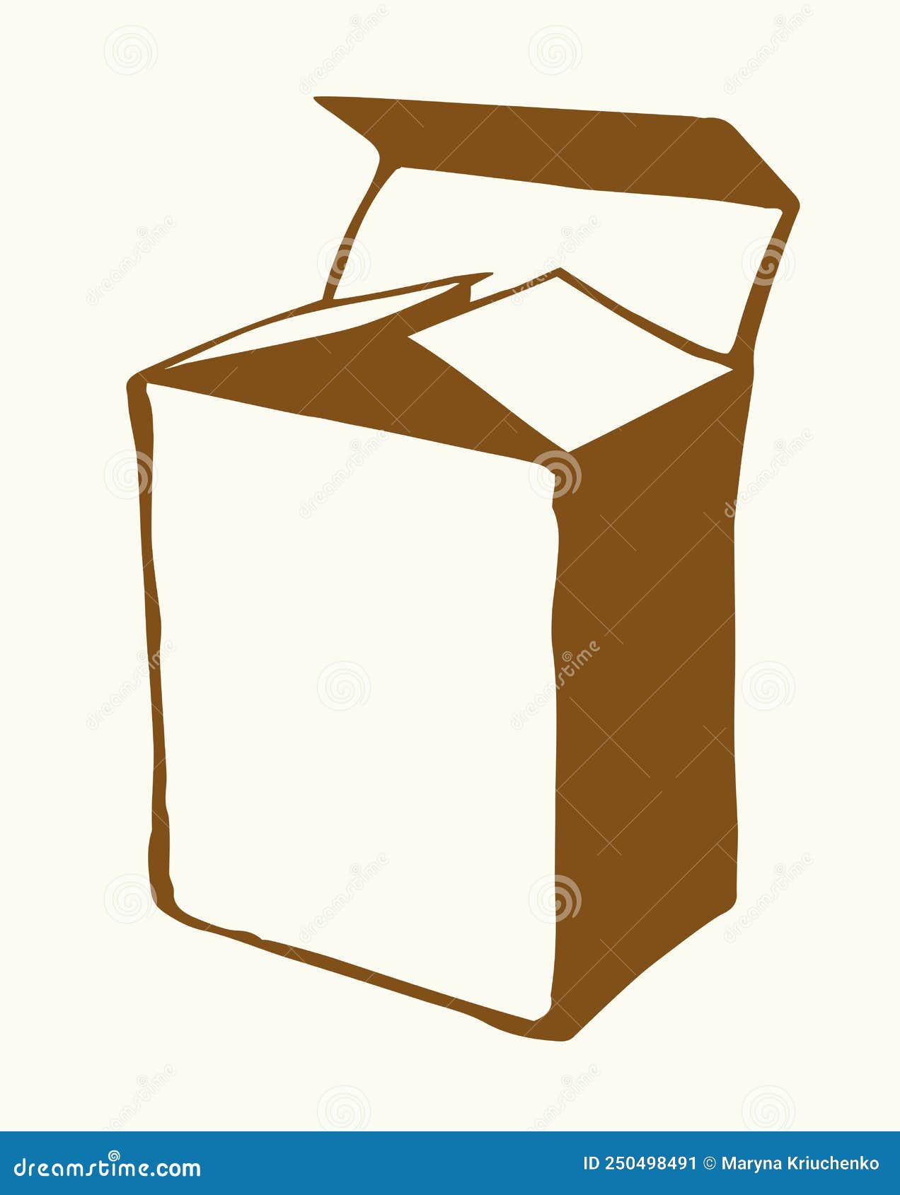 Rectangular Carton Packaging. Vector Drawing Stock Vector ...