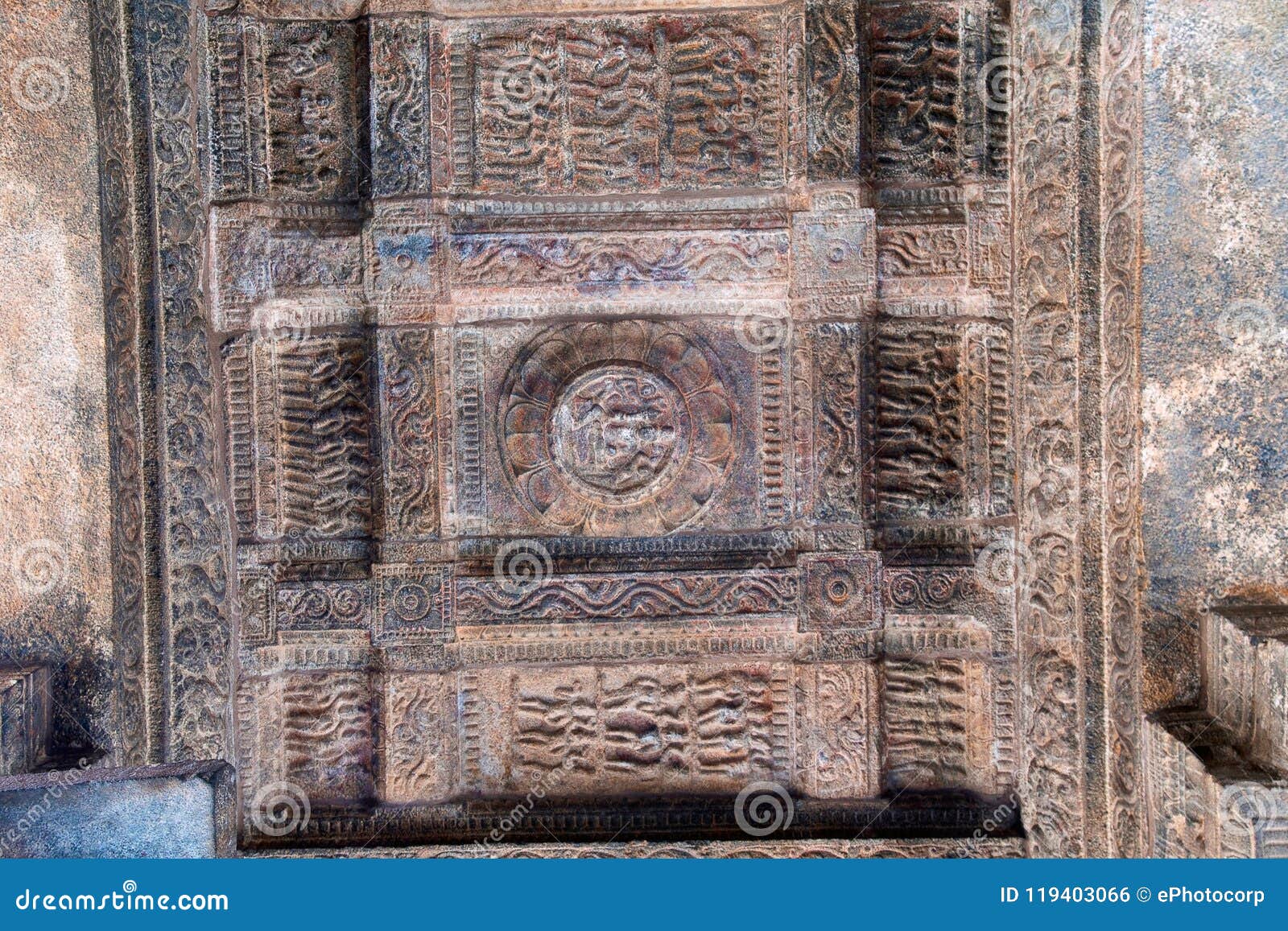 Rectangular Ceiling Pattern with Decorative Design Bands, Agra-mandapa ...