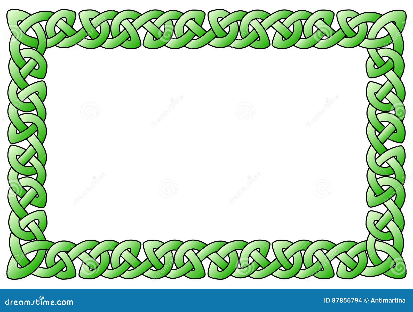 Rectangular Celtic Ornamental Frame Stock Vector - Illustration of ...