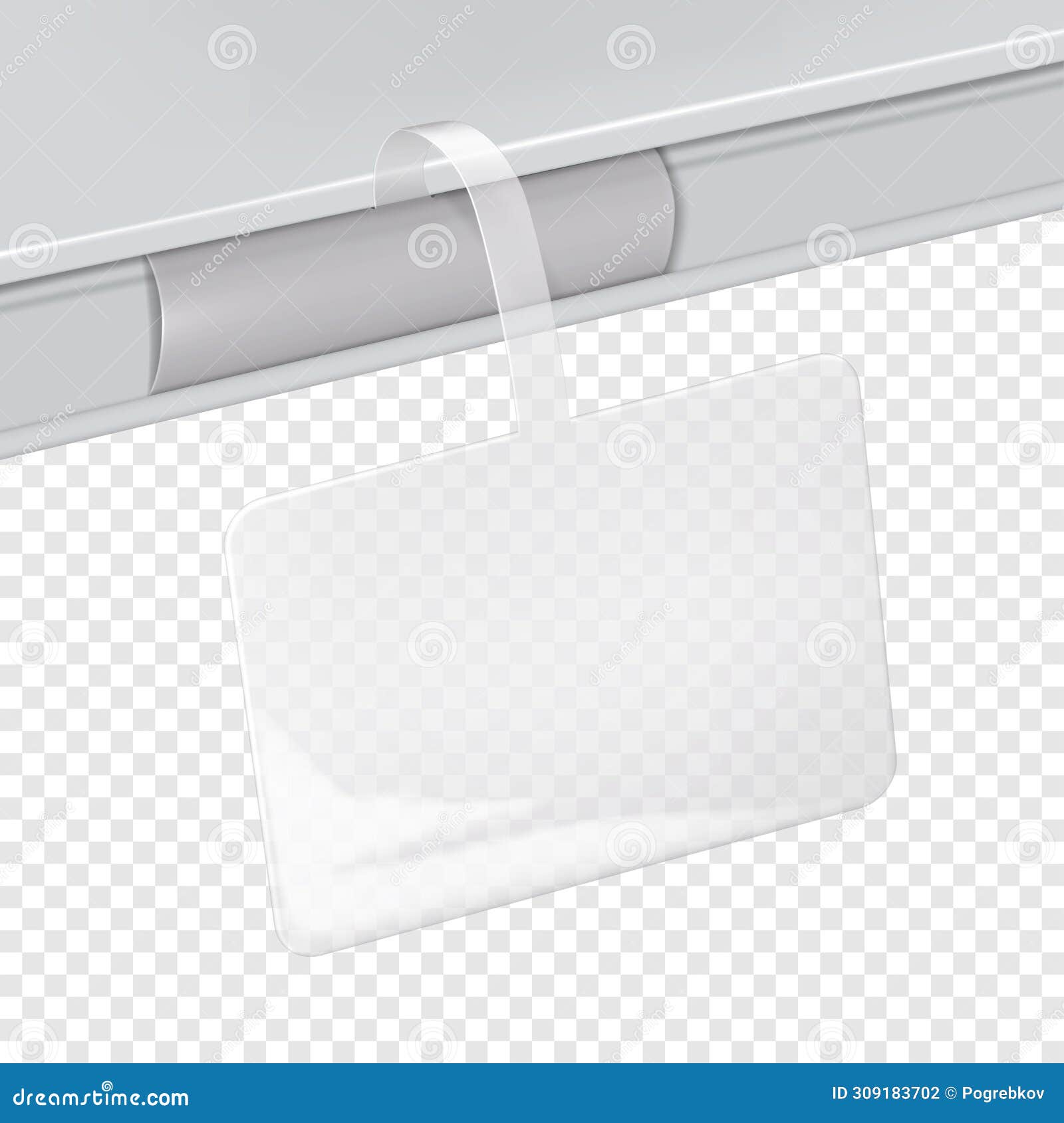 Rectangular Dangler Hanging From Ceiling Realistic Mockup On ...