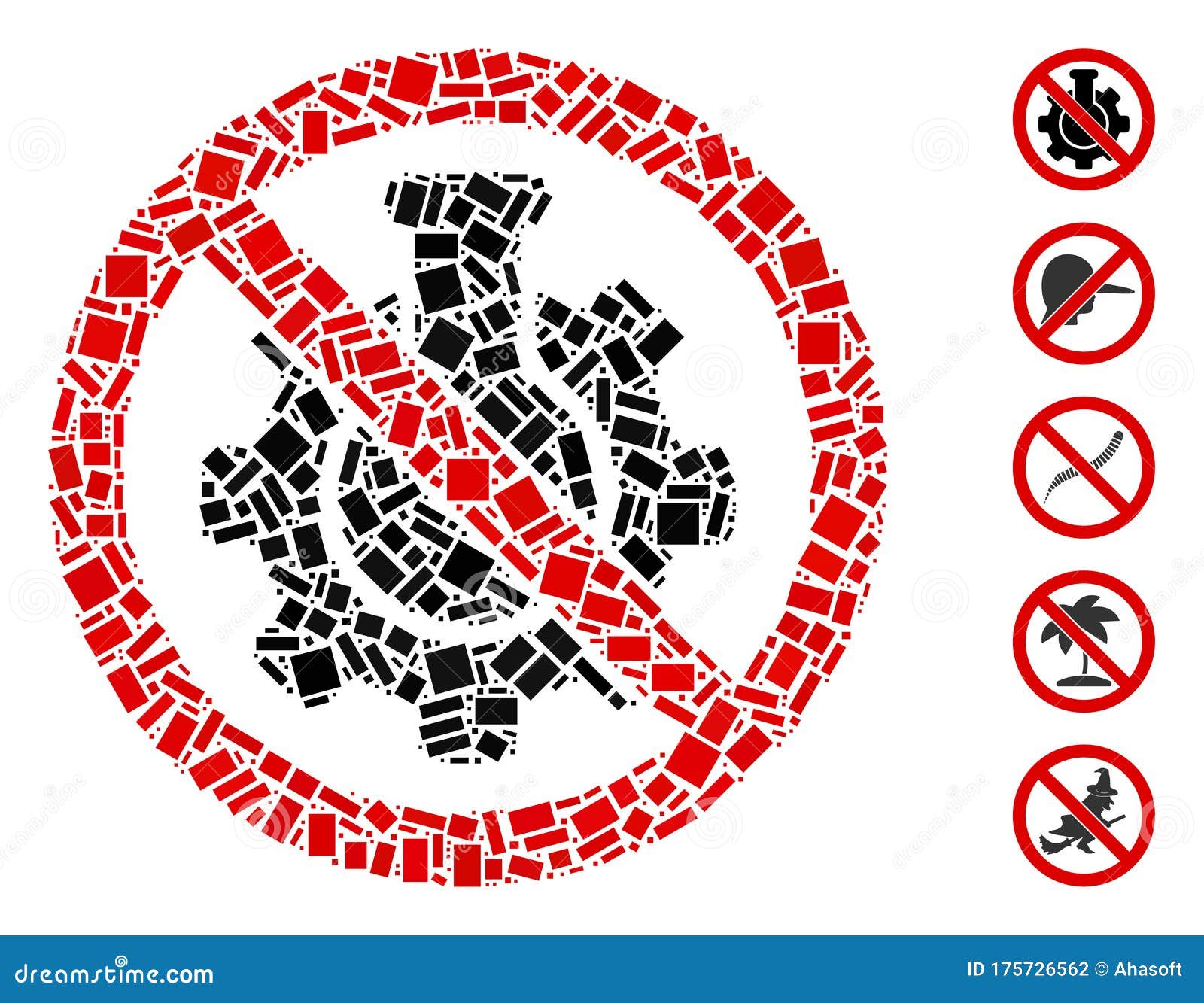 Rectangular Collage No Chemical Industry Stock Illustration ...