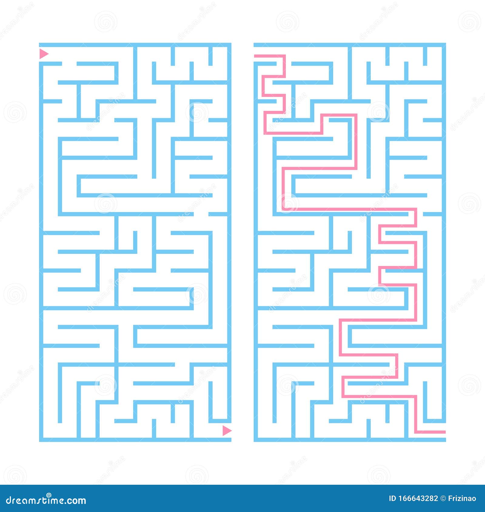 Rectangular Color Labyrinth with the Answer. an Interesting Game for ...