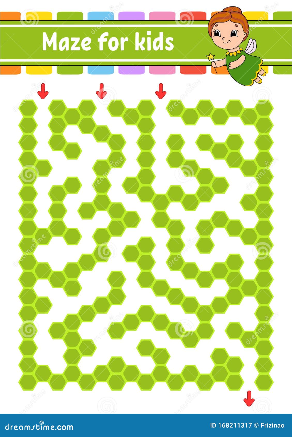 Rectangular Color Maze. Game for Kids. Funny Labyrinth. Education ...