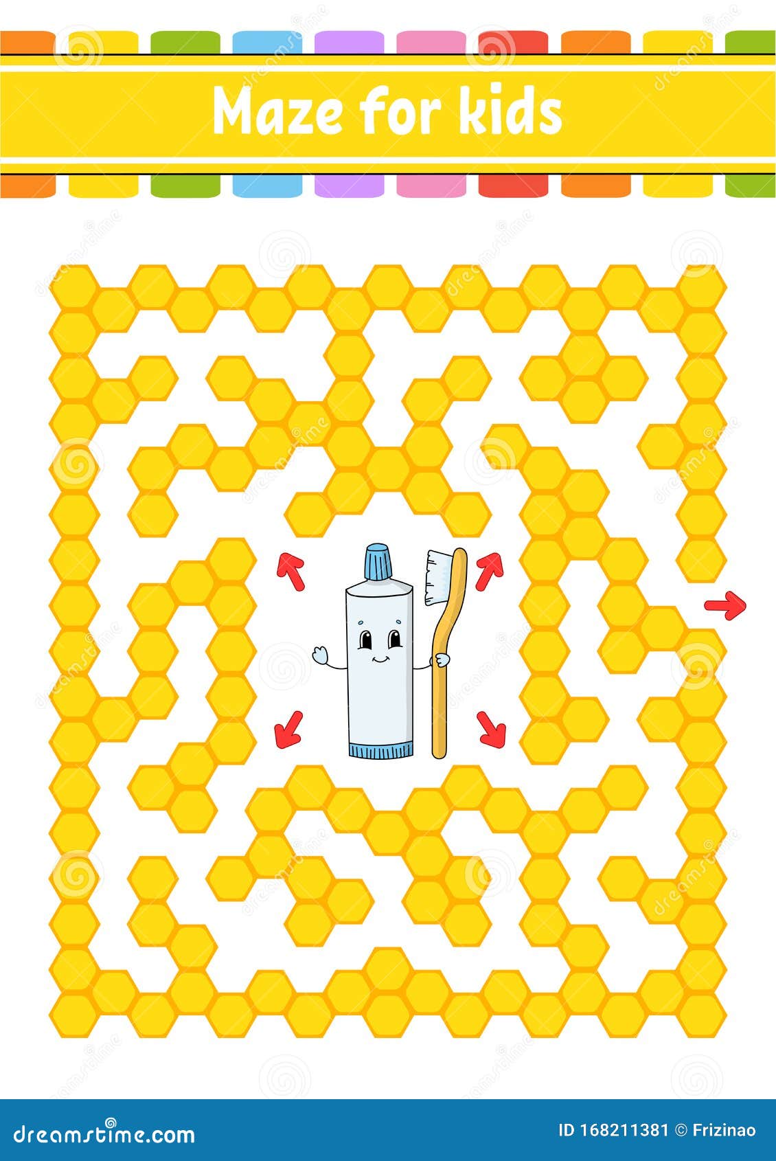 Rectangular Color Maze. Game for Kids. Funny Labyrinth. Education ...