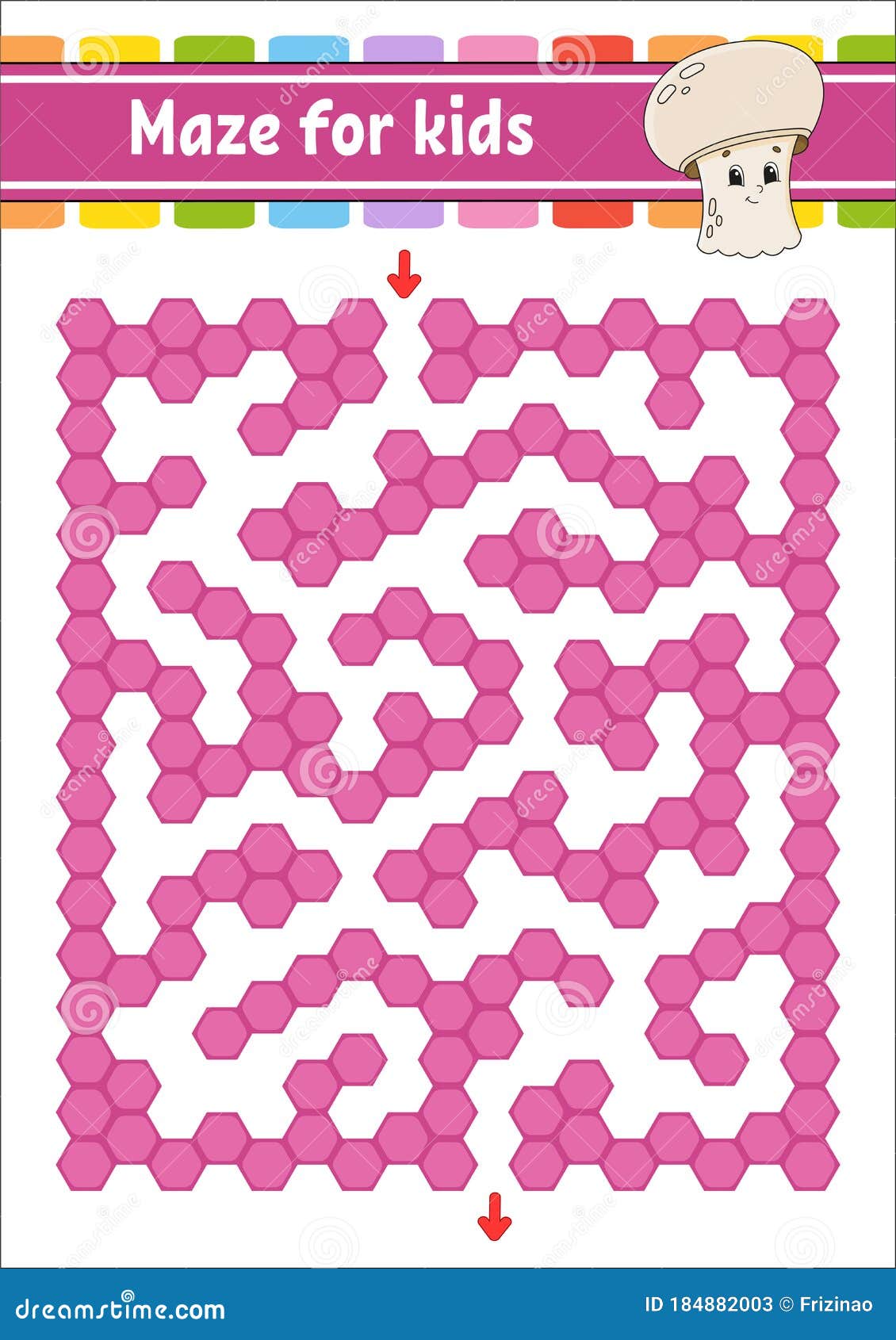 Rectangular Color Maze. Game for Kids. Funny Labyrinth. Education ...