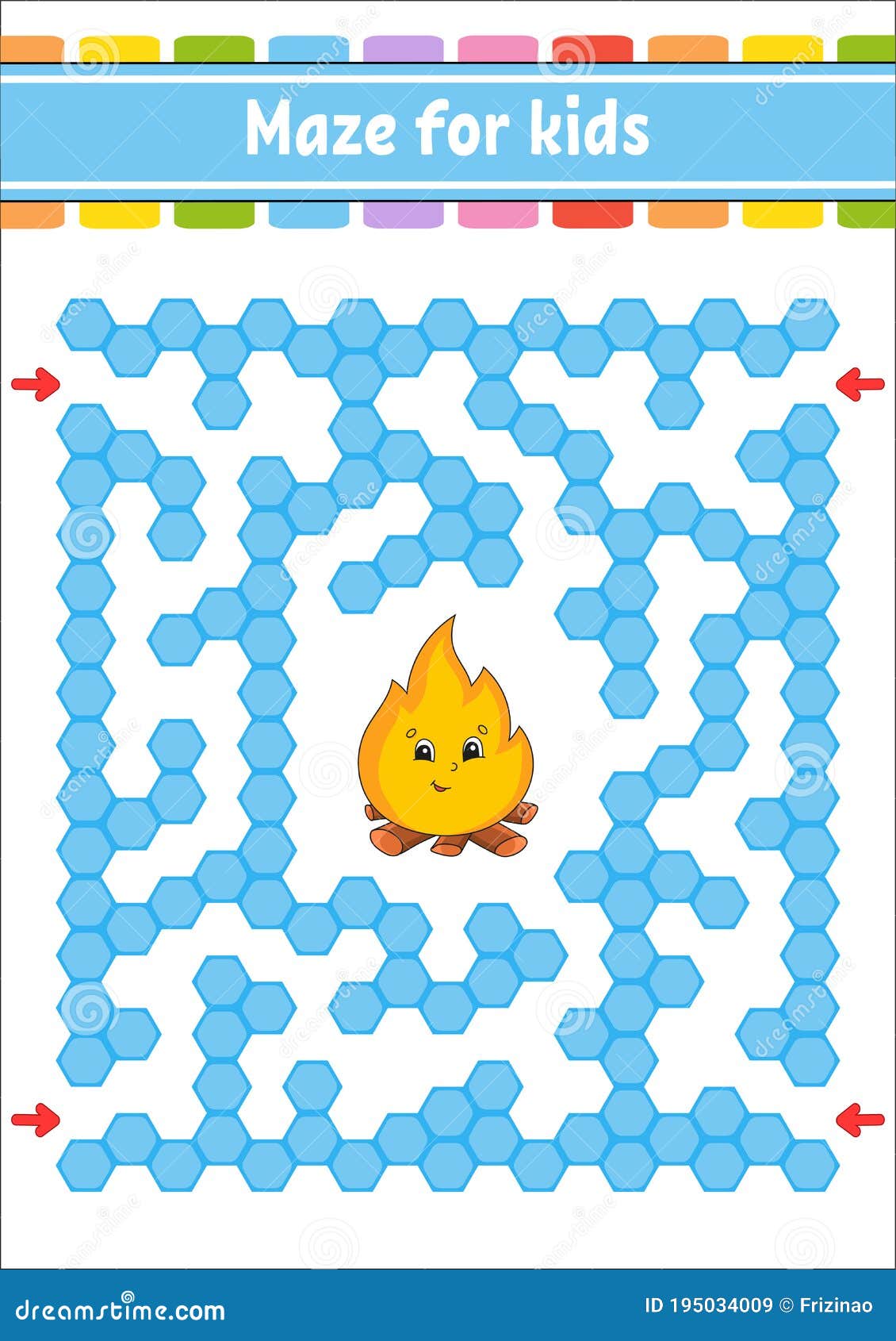 Rectangular Color Maze. Game for Kids. Funny Labyrinth. Education ...
