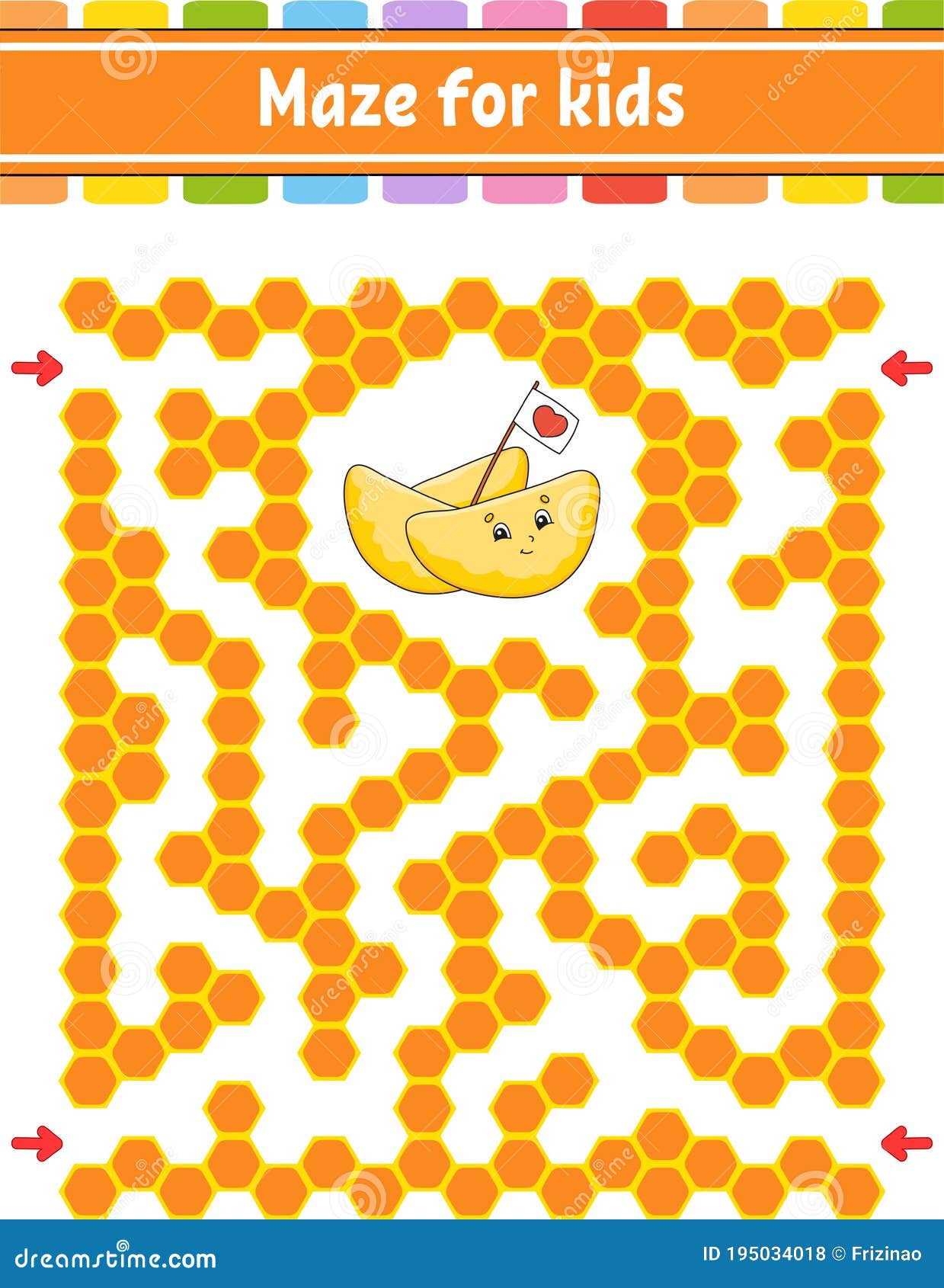 Rectangular Color Maze. Game for Kids. Funny Labyrinth. Education ...