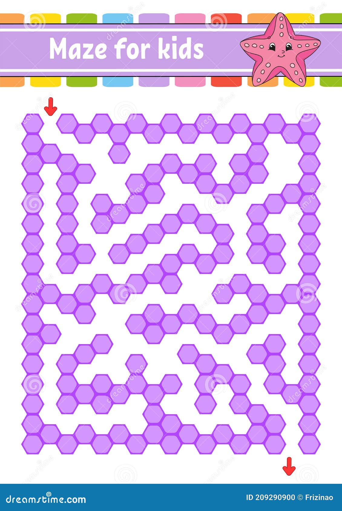 Rectangular Color Maze. Game for Kids. Funny Labyrinth. Education ...