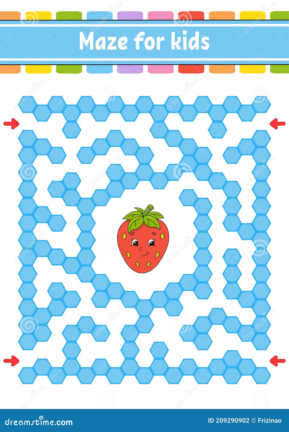 Rectangular Color Maze. Game for Kids. Funny Labyrinth. Education ...