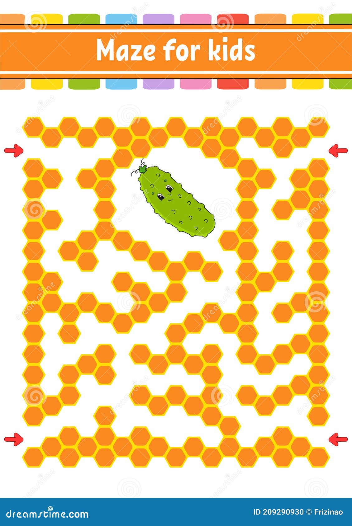 Rectangular Color Maze. Game for Kids. Funny Labyrinth. Education ...