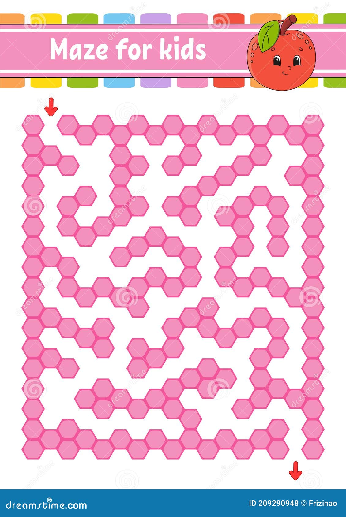 Rectangular Color Maze. Game for Kids. Funny Labyrinth. Education ...