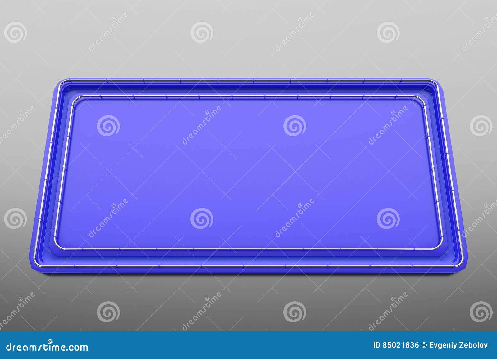 Rectangular Colored Plate with Corners from Tubes Stock Illustration ...