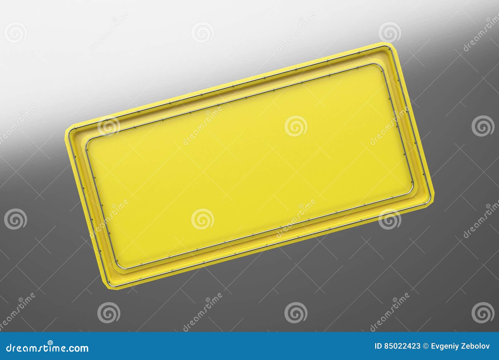 Rectangular Colored Plate with Corners from Tubes Stock Illustration ...