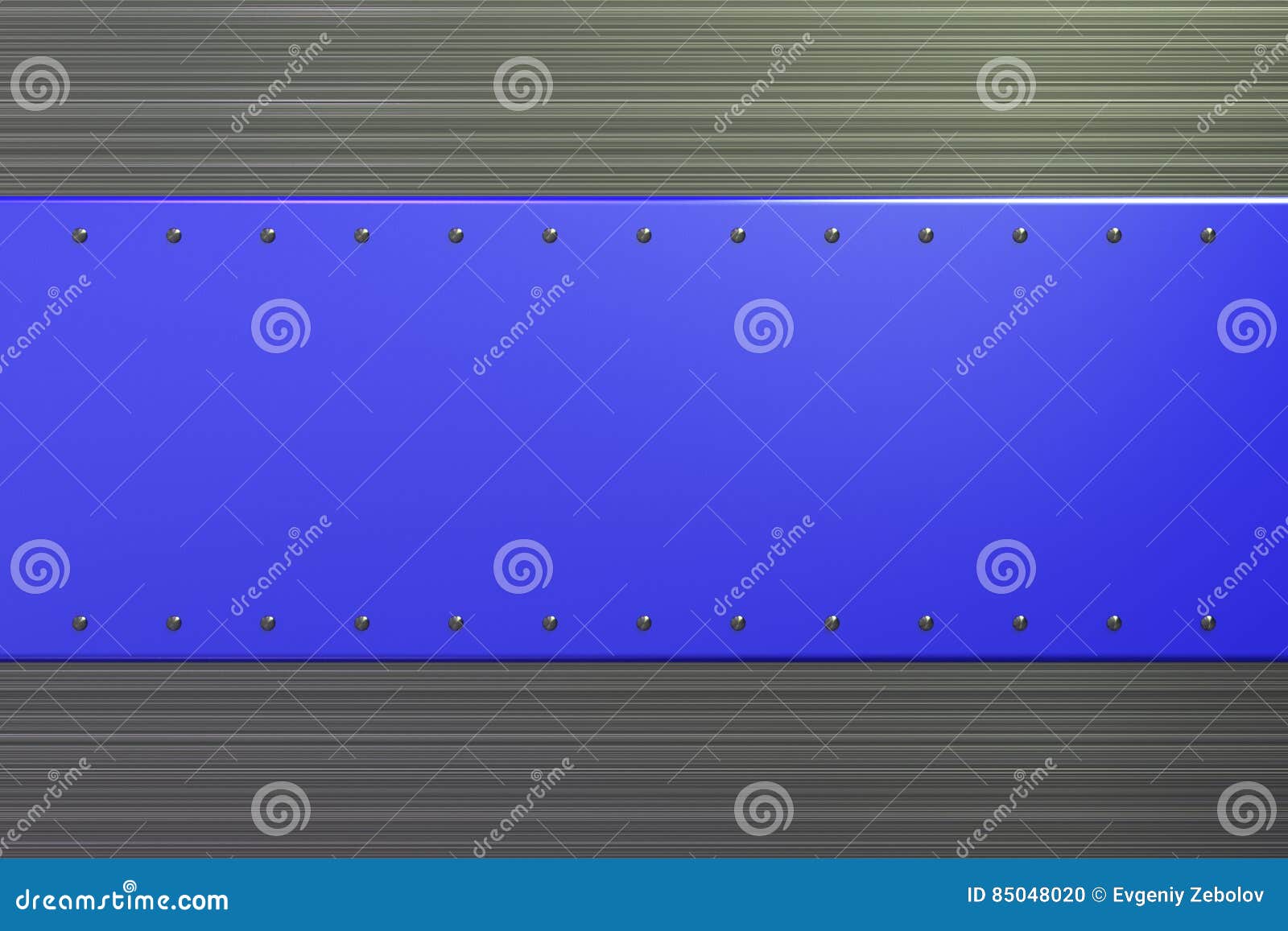 Rectangular Colored Plate with Rivets on Brushed Metal Background Stock ...