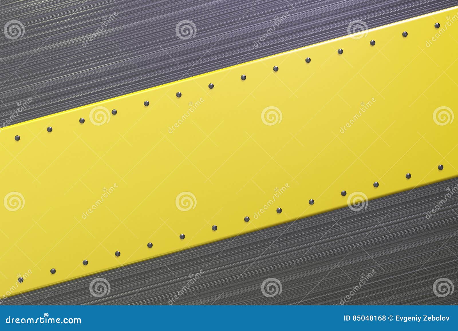 Rectangular Colored Plate with Rivets on Brushed Metal Background Stock ...
