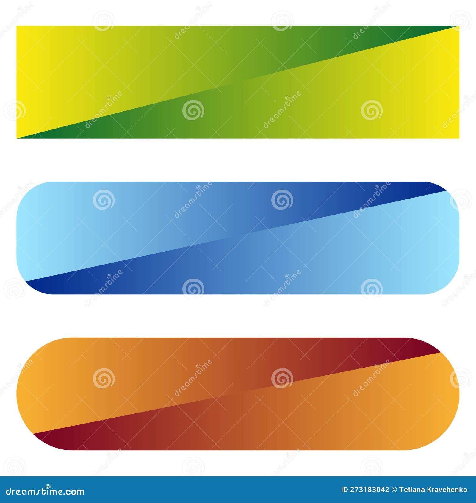 Rectangular Colored Plates. Rectangle Pattern. Gradient Color. Vector ...