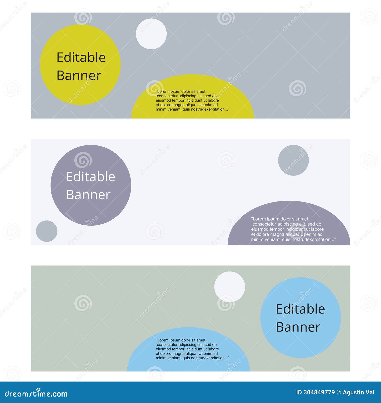 Rectangular Colorful Banners Template for Marketing or Branding with ...