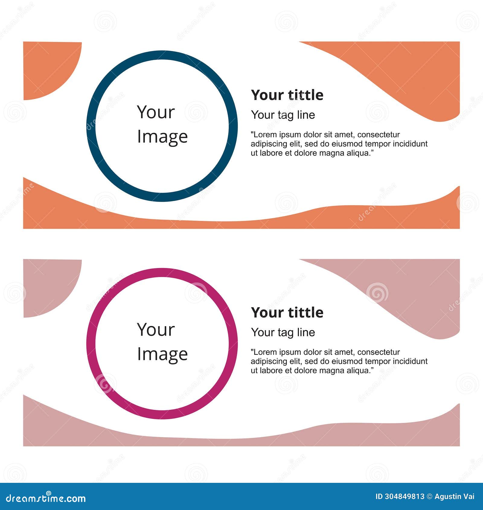 Rectangular Colorful Banners Template for Marketing or Branding with ...