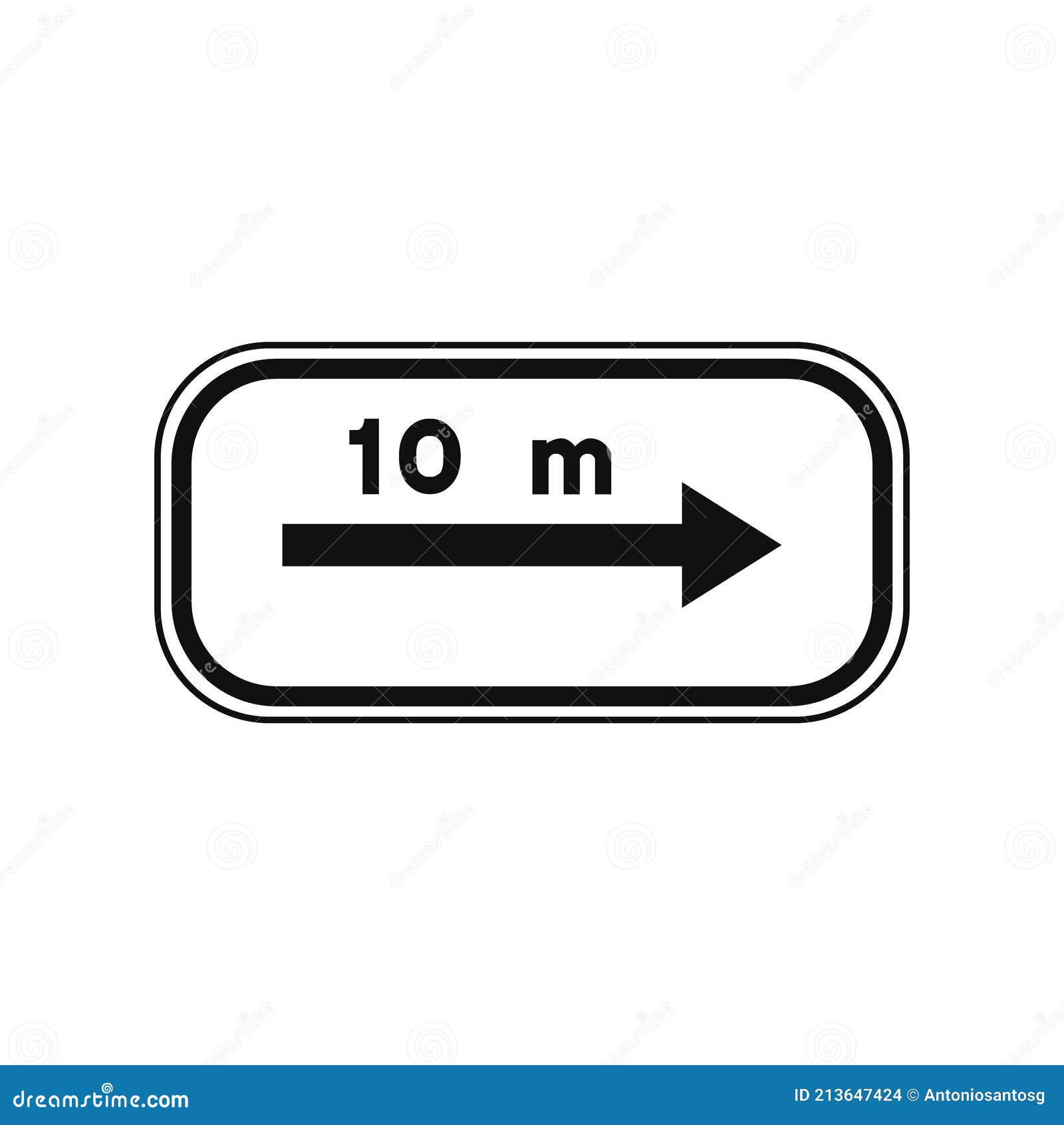 Rectangular Complementary Panel In Black And White, Isolated On White ...