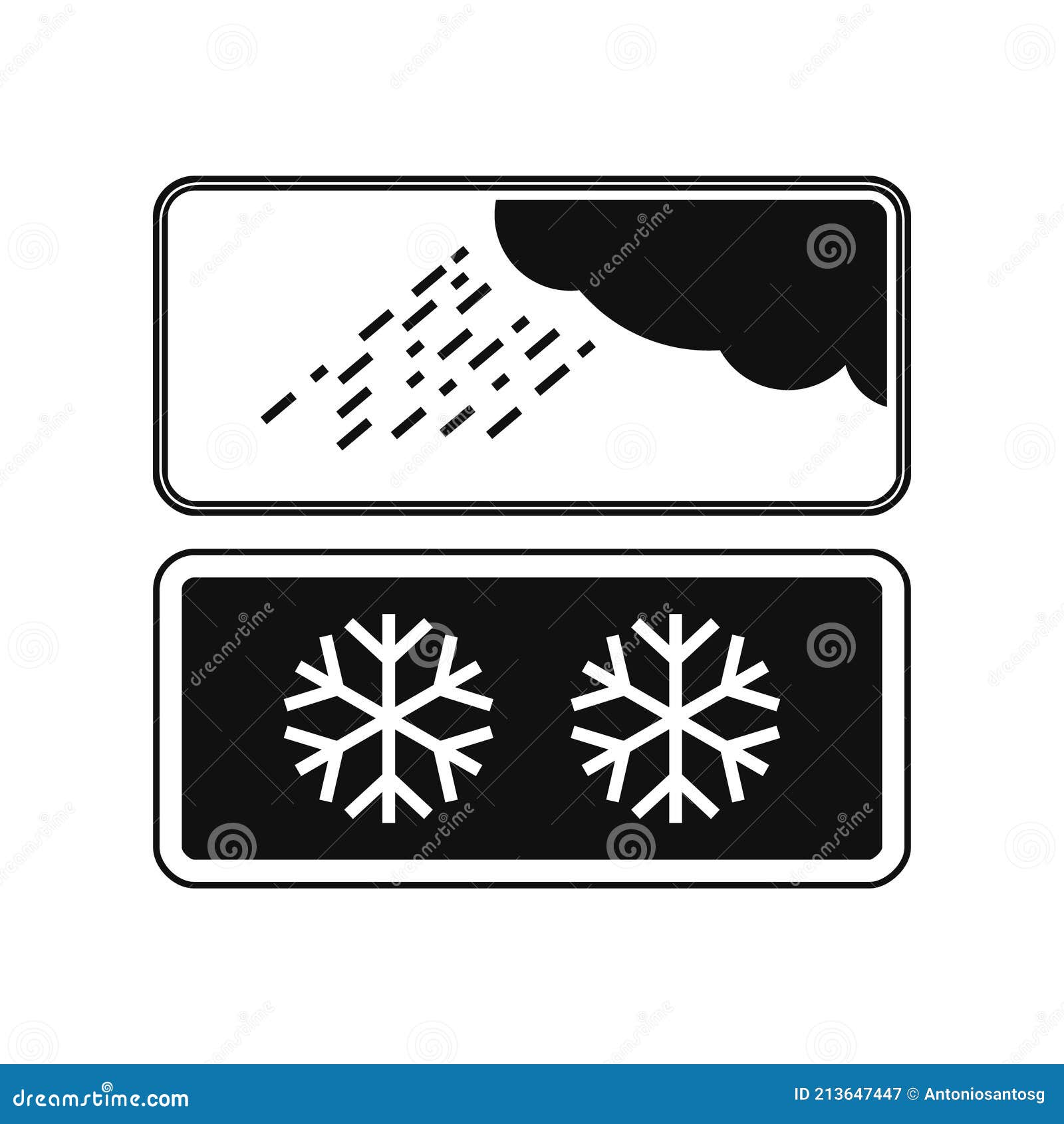 Rectangular Complementary Panel In Black And White, Isolated On White ...