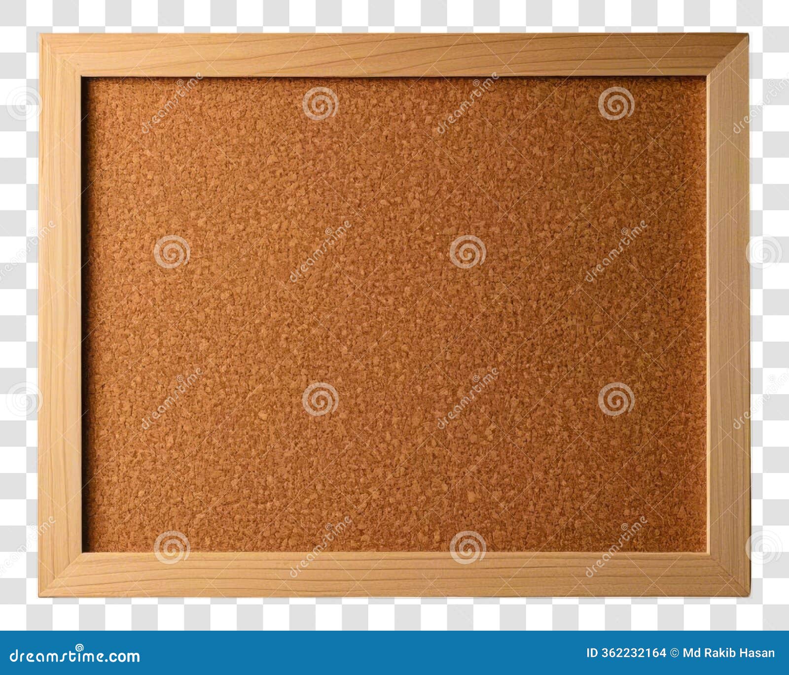 Cork Wooden Framed Notice Board. AI Generated Stock Illustration ...