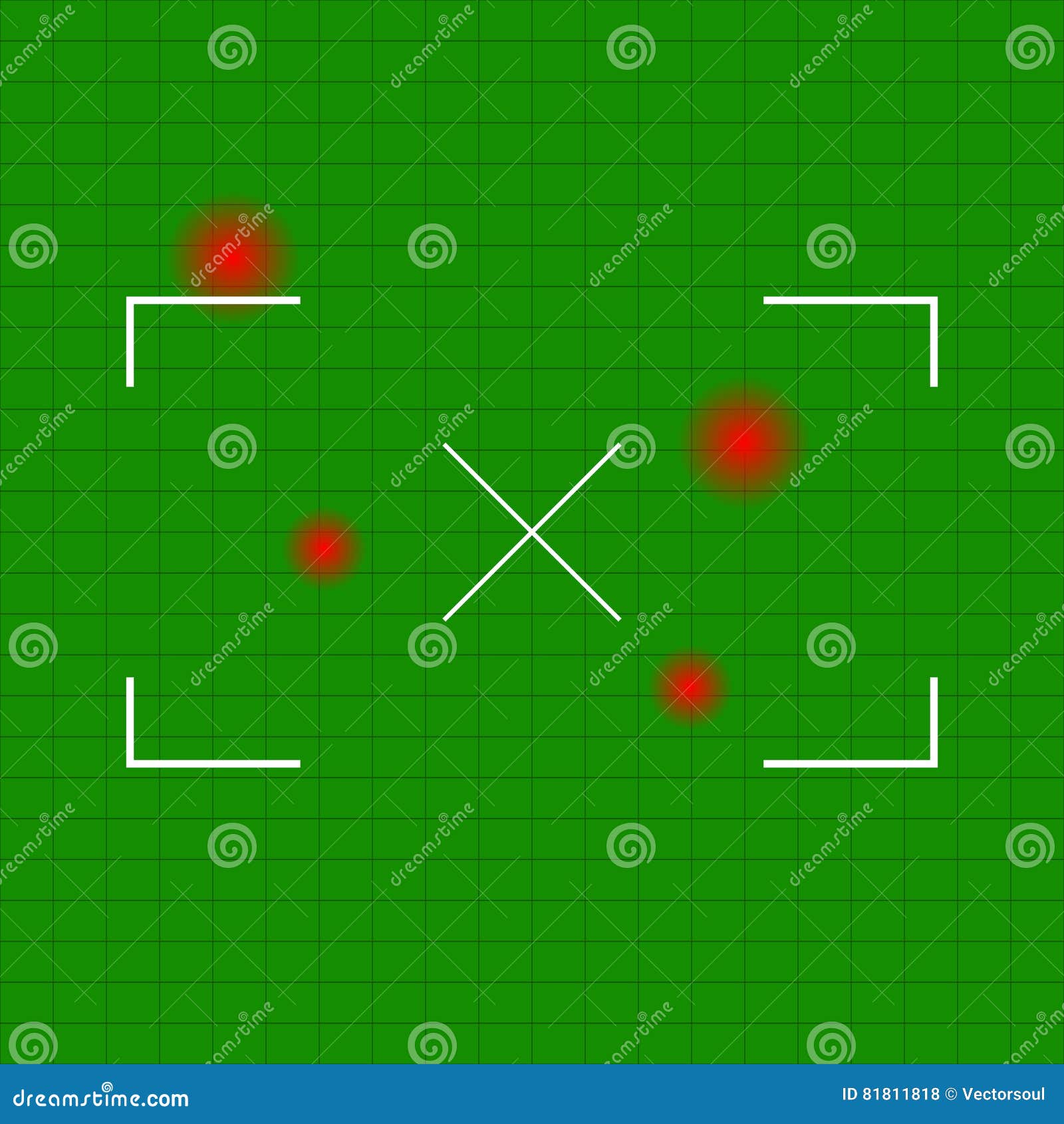 Rectangular Crosshair, Target Mark with Cross at the Middle Stock ...